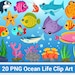 Underwater Clipart, Ocean Life, Sea Creatures Clip Art, Fish, Starfish ...