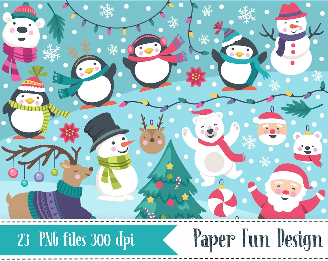 Christmas Clipart, Holiday Clip Art, Cute Digital Christmas Clip Art ...