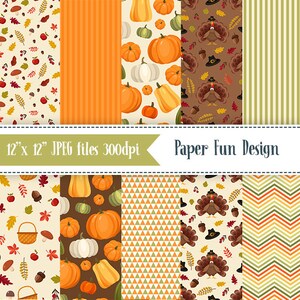 Thanksgiving Clipart Bundle Sale. Autumn, Fall Clip Art. Digital Paper ...