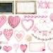 Watercolor Love Clip Art. Hearts Romantic Clipart. Pink - Etsy