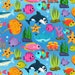 Underwater Digital Paper, Ocean Life, Sea Creatures Background, Fish ...
