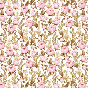 Watercolor Seamless Pattern. Baby Girl Digital Background. Printable ...