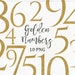Golden Numbers Clip Art, Golden Clipart. - Etsy