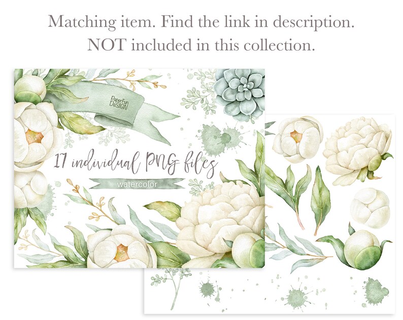 Watercolor Numbers Clipart Floral Number Clip Art. Green Mint - Etsy