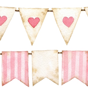 Watercolor Hearts Romantic Clipart. Love Wedding Valentine's Day Clip ...