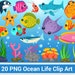 Underwater Bundle Ocean Life Clip Art, Digital Paper, Cute Sea ...