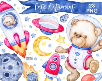 Space Teddy Bear - Etsy