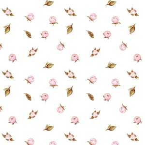 Watercolor Seamless Pattern. Baby Girl Digital Background. Printable ...