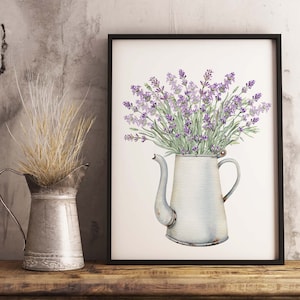 Watercolor Vintage Lavender Clip Art. White Rusty Farmhouse Wedding ...