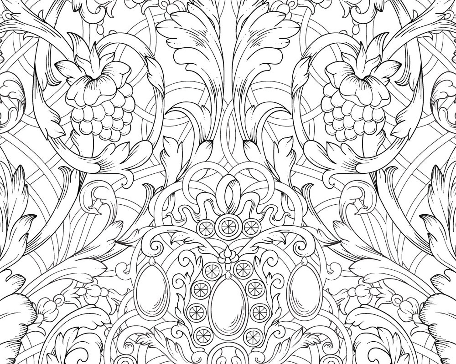 PDF JPEG Digital Adult Coloring Pages Printable Coloring | Etsy
