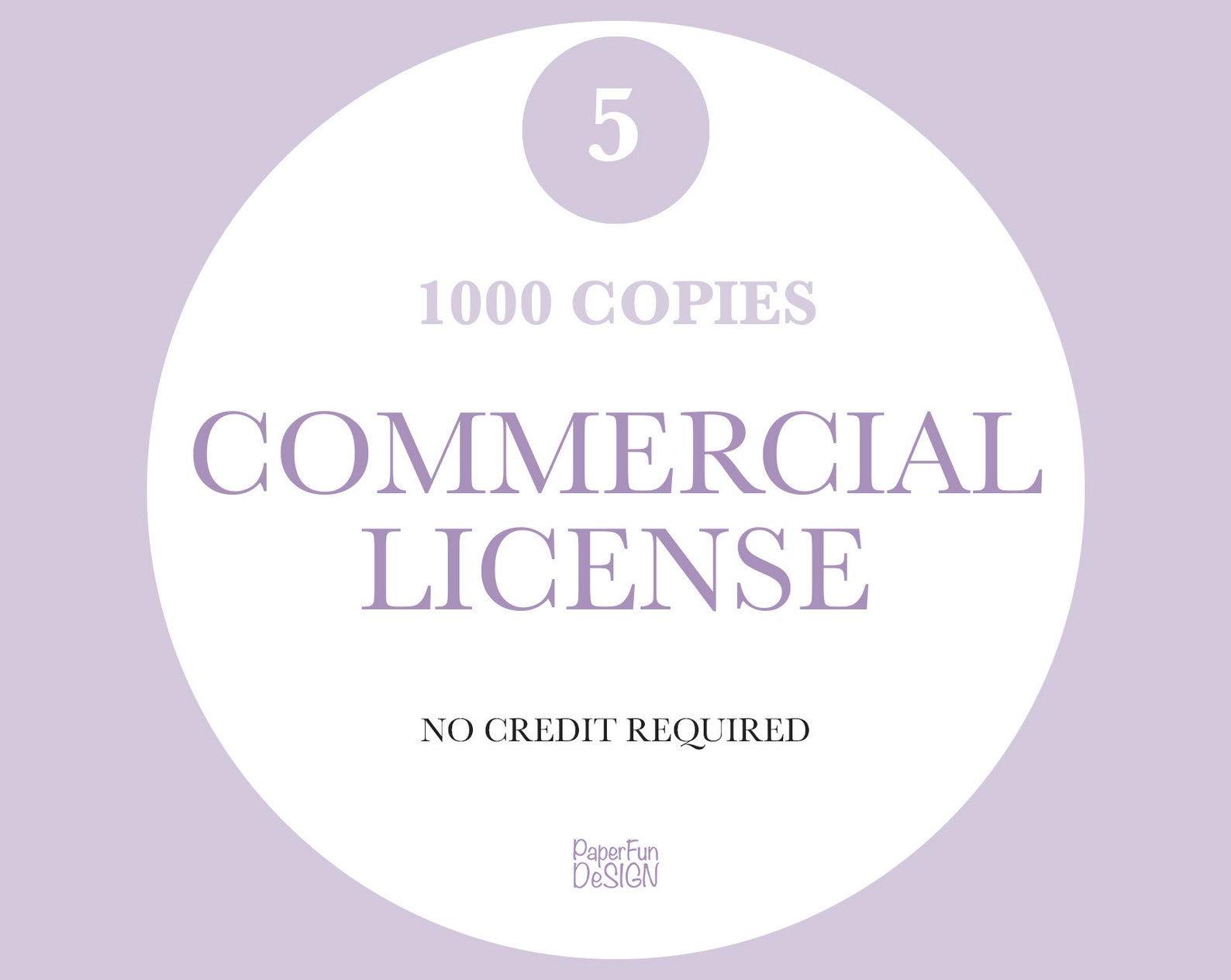 LIMITED Commercial License for 5 Products. NO Credit Required. - Etsy