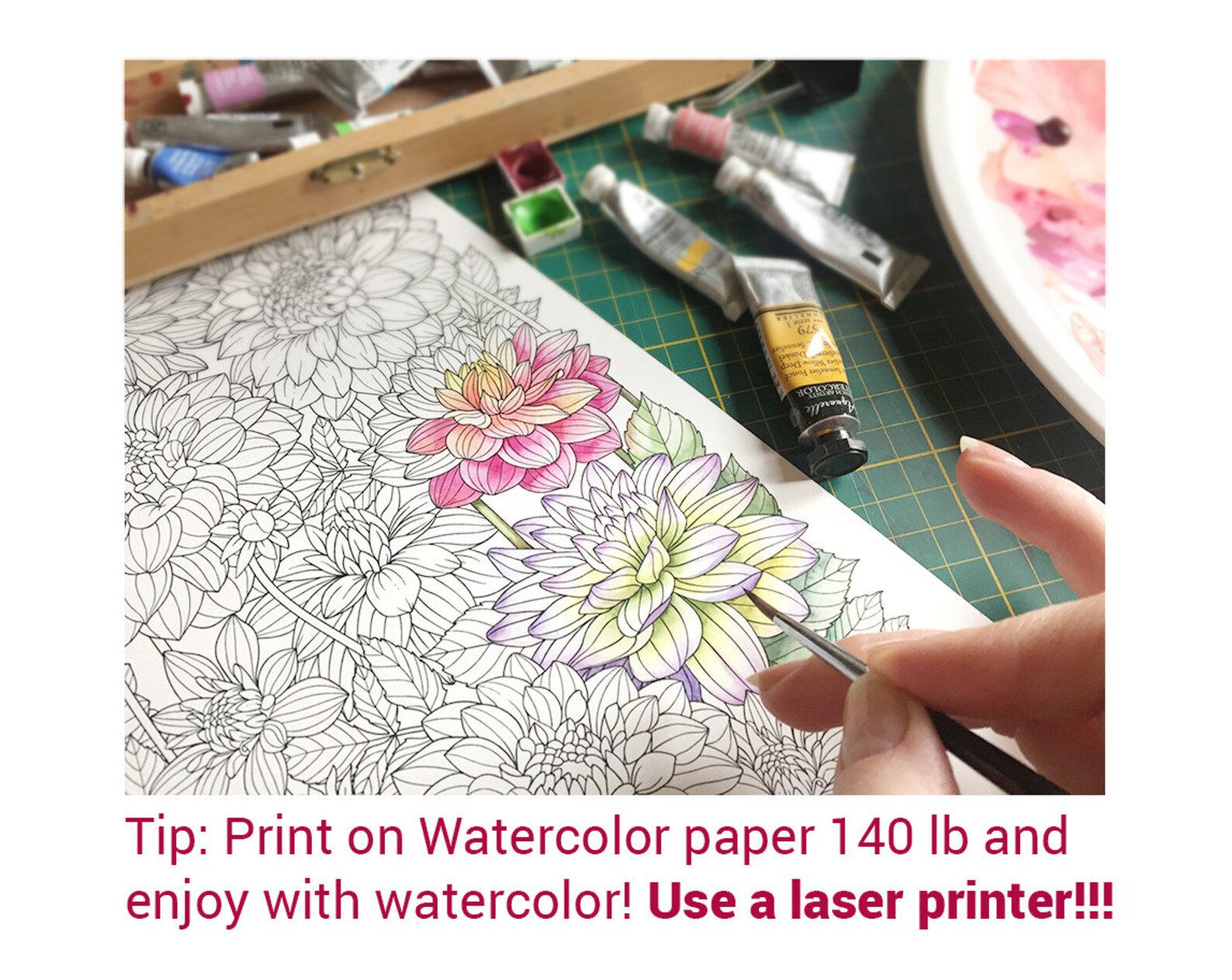 PDF JPEG Digital Adult Coloring Book Floral Arrangements | Etsy