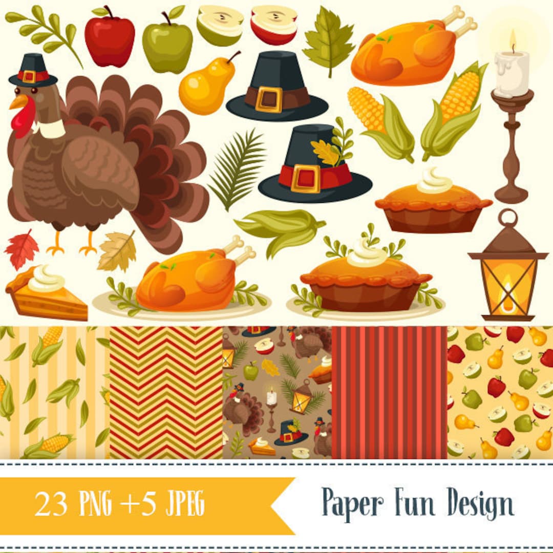 Thanksgiving Clipart. Thanks Giving Clip Art Turkey Fall Pie, Leaves ...