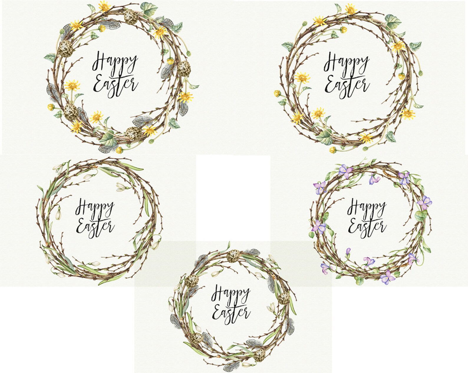 Easter Clipart Bundle. Watercolor Easter PNG Printable Easter - Etsy