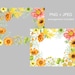 Watercolor Yellow Flowers Clip Art. Orange Summer Spring - Etsy