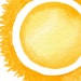 Watercolor Sun Clipart. Individual PNG, Hand Painted Watercolour ...