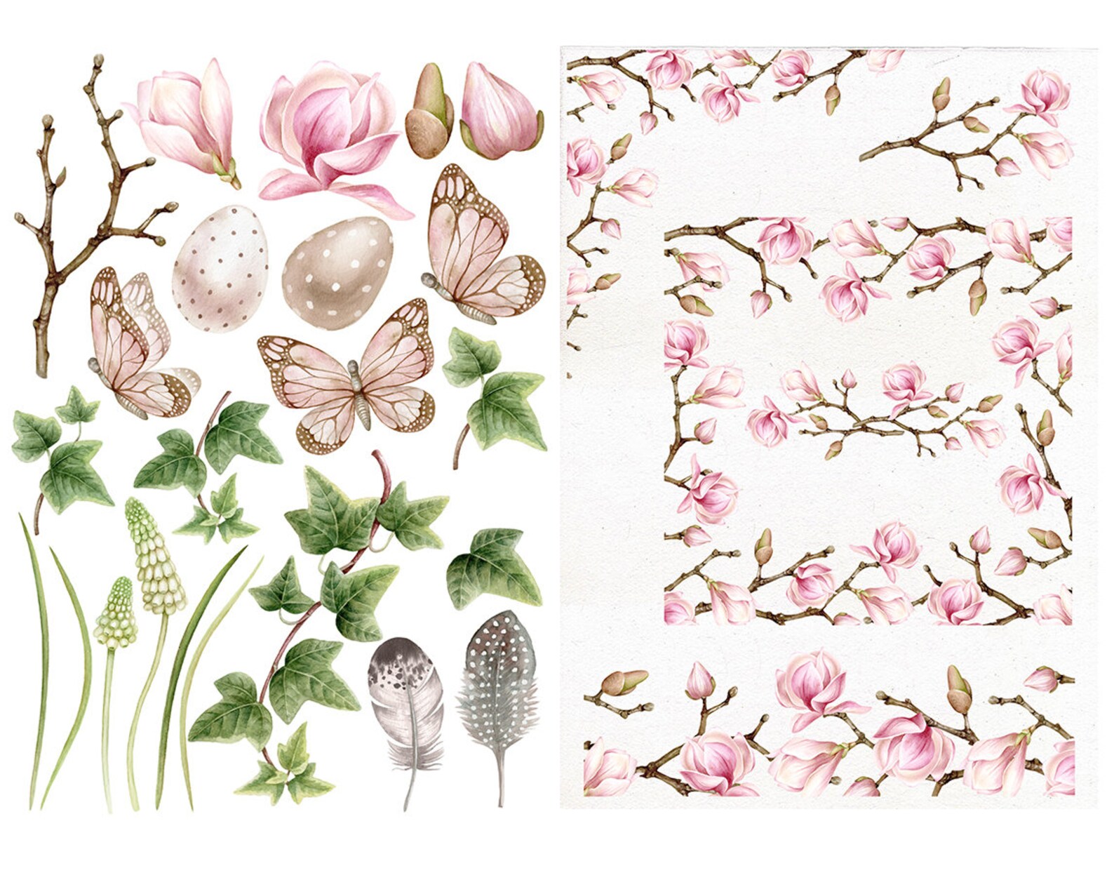 Easter Clipart Bundle. Watercolor Easter PNG Printable Easter - Etsy