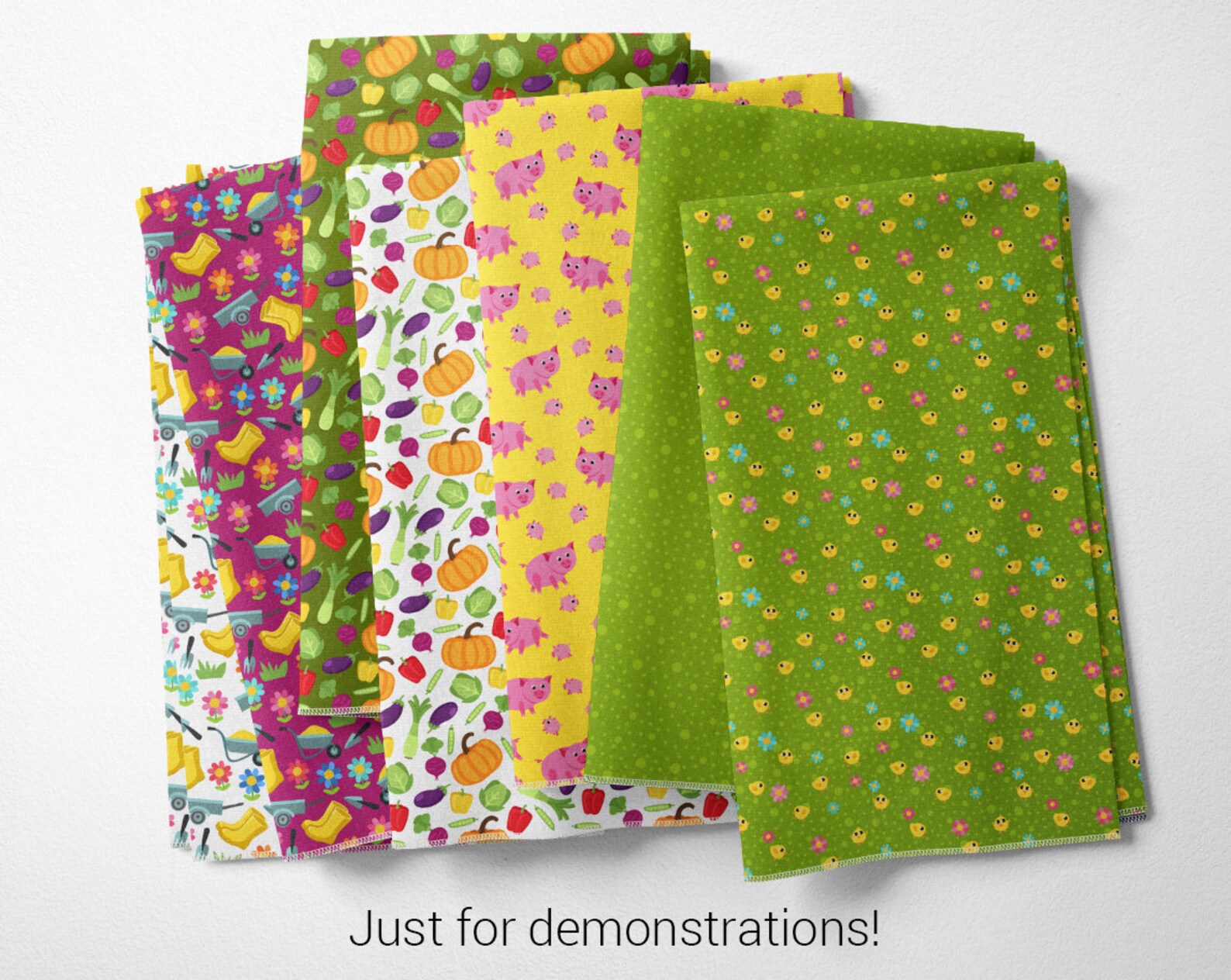 Digital Farm Clip Art. Seamless Pattern Fabric Pattern - Etsy