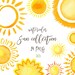 Watercolor Sun Clipart. Individual PNG, Hand Painted Watercolour ...