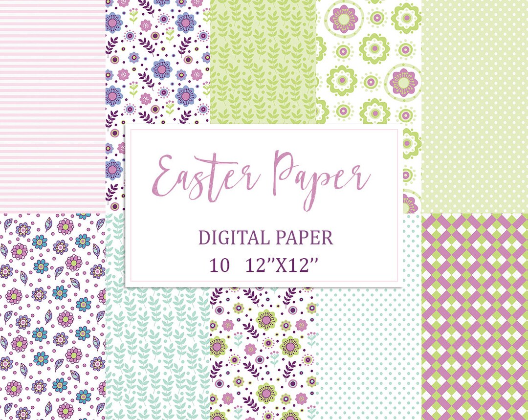 Easter Colors Digital Paper, Scrapbook Papers, Background Polka Dots ...