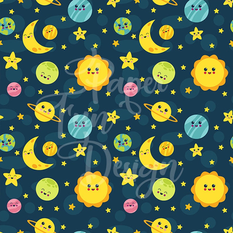 Outer Space Digital Paper. Seamless Pattern. Digital | Etsy