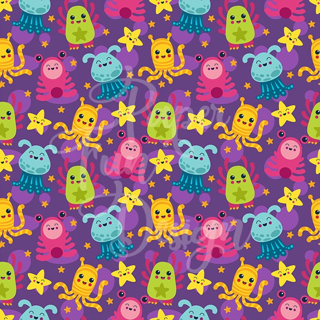 Outer Space Digital Paper. Seamless Pattern. Digital | Etsy