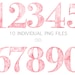 Watercolor Numbers Clipart, Number Clip Art Pink Girls Symbols Digital ...