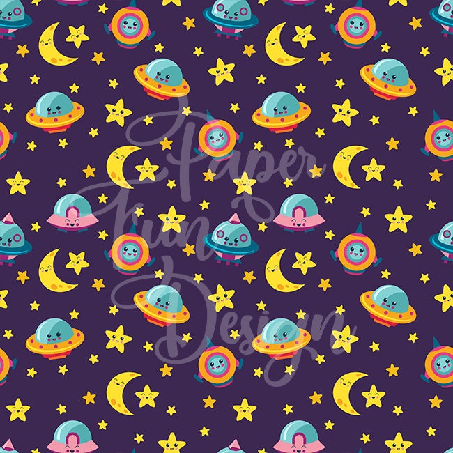 Outer Space Digital Paper. Seamless Pattern. Digital | Etsy