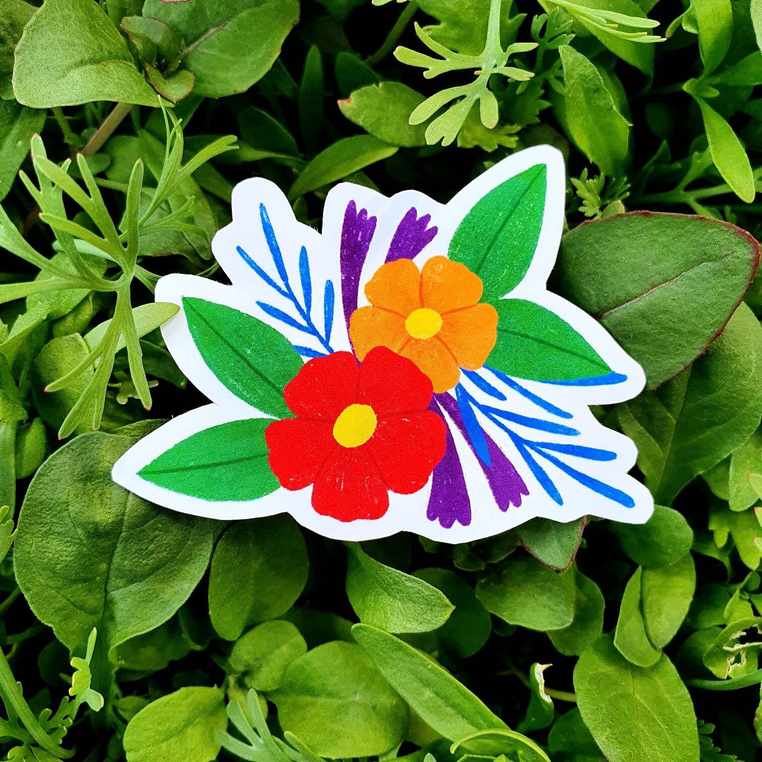 Queer Flowers Vinyl Stickers LGBTQIA Pride | Etsy