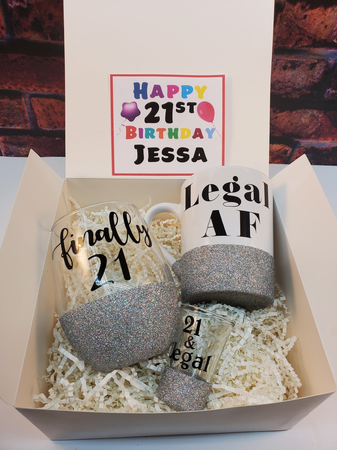 21st Birthday Gift Box, Legal AF, Birthday Gift - Etsy