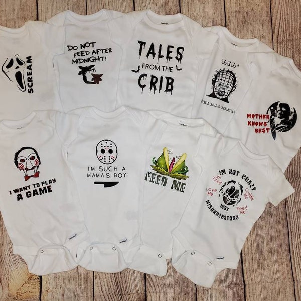 Horror Themed Baby Onesies - Etsy