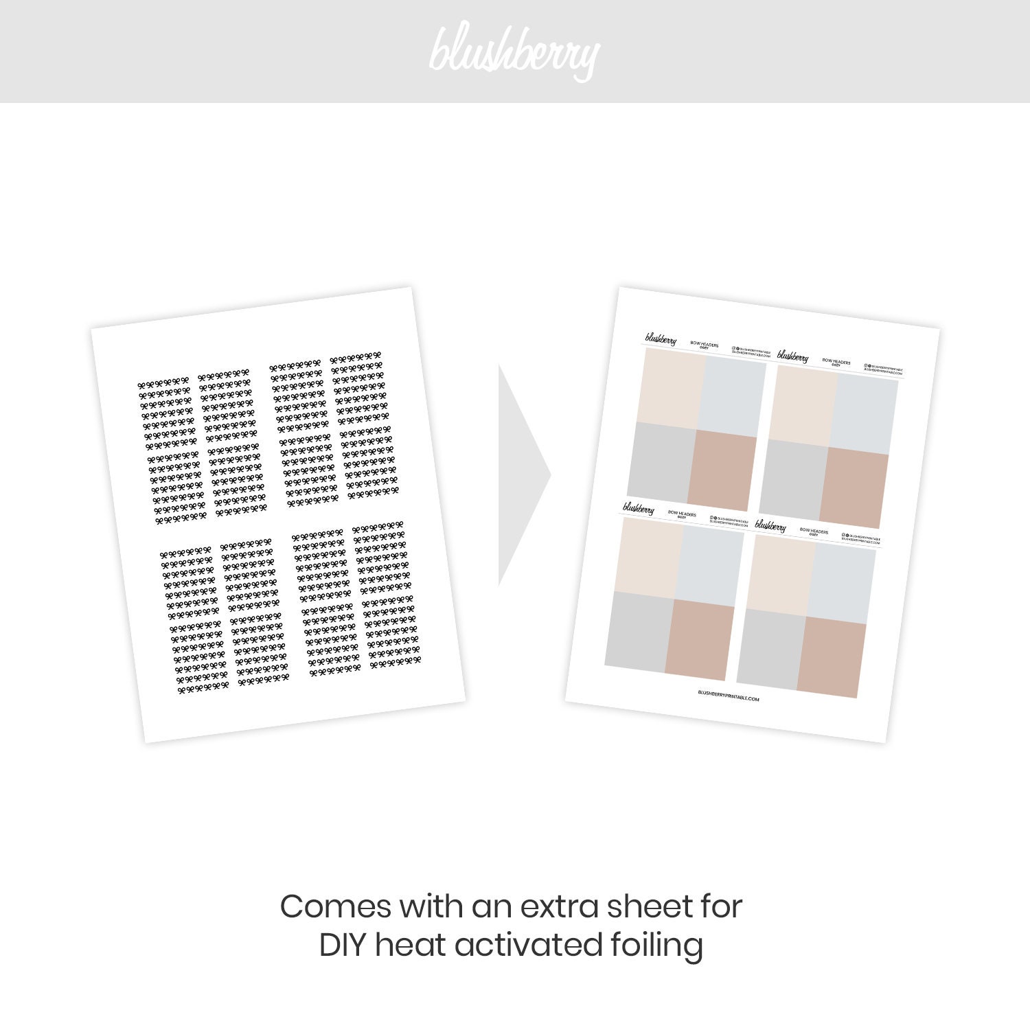 Printable Bow Headers Printable Sticker Kit Planner - Etsy