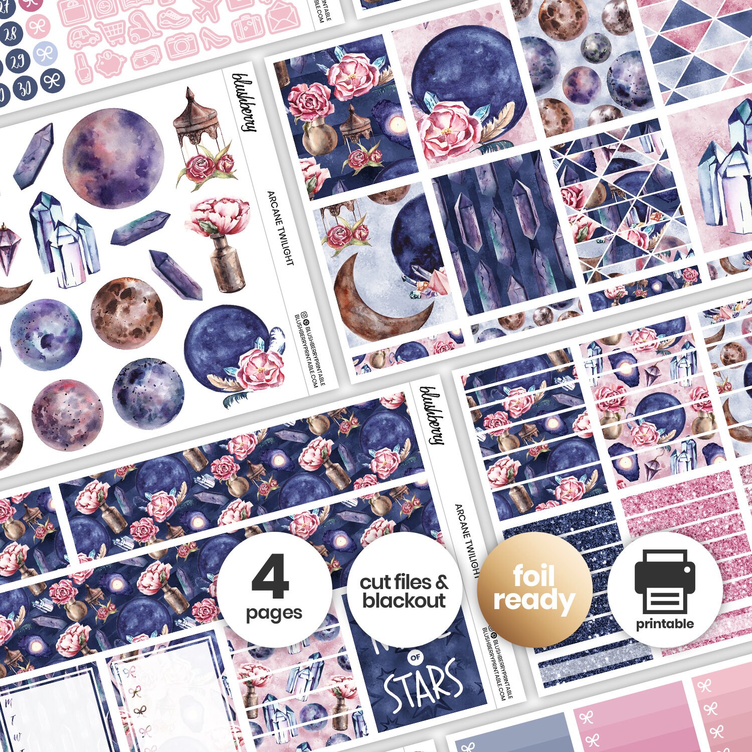 Astrology Printable Weekly Kit Astrology Stickers Magic | Etsy