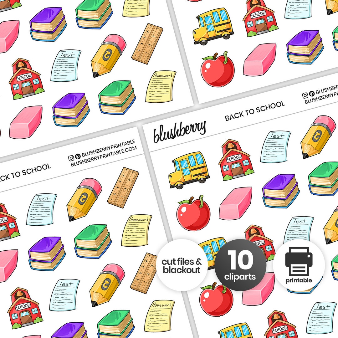 Printable School Stickers, Kawaii Stickers, Printable Stickers, Cute ...