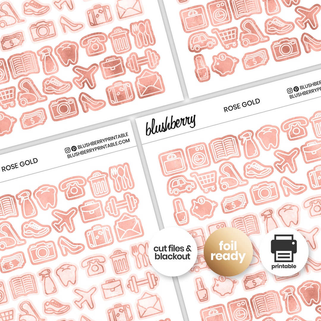 Printable Planner Icon Stickers, Planner Stickers, Printable Icons ...