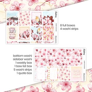 Cherry Blossoms Planner Stickers, Spring Weekly Kit, Printable Weekly ...