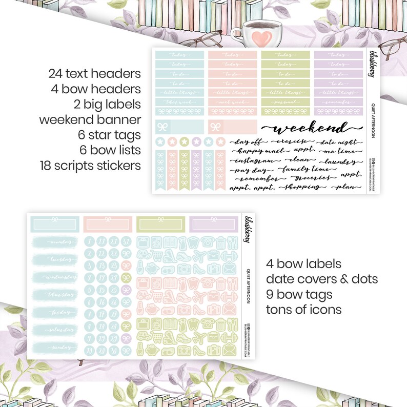 Reading Planner Stickers Books Weekly Kit Printable Weekly - Etsy