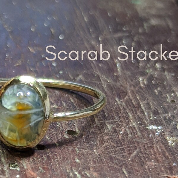 Gold Scarab Ring - Etsy