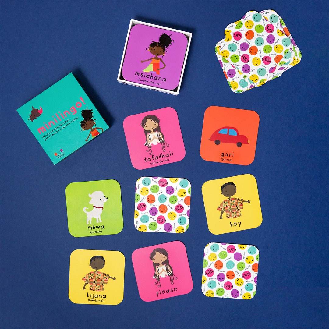 Minilingo, Swahili/english Bilingual Flashcards | Montessori Learning ...