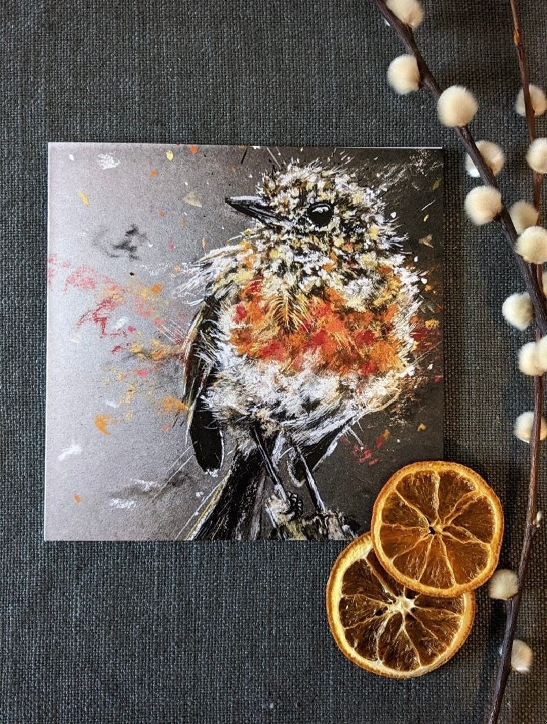 Robin 'fluff Robin' Christmas Card Animal Themed - Etsy UK