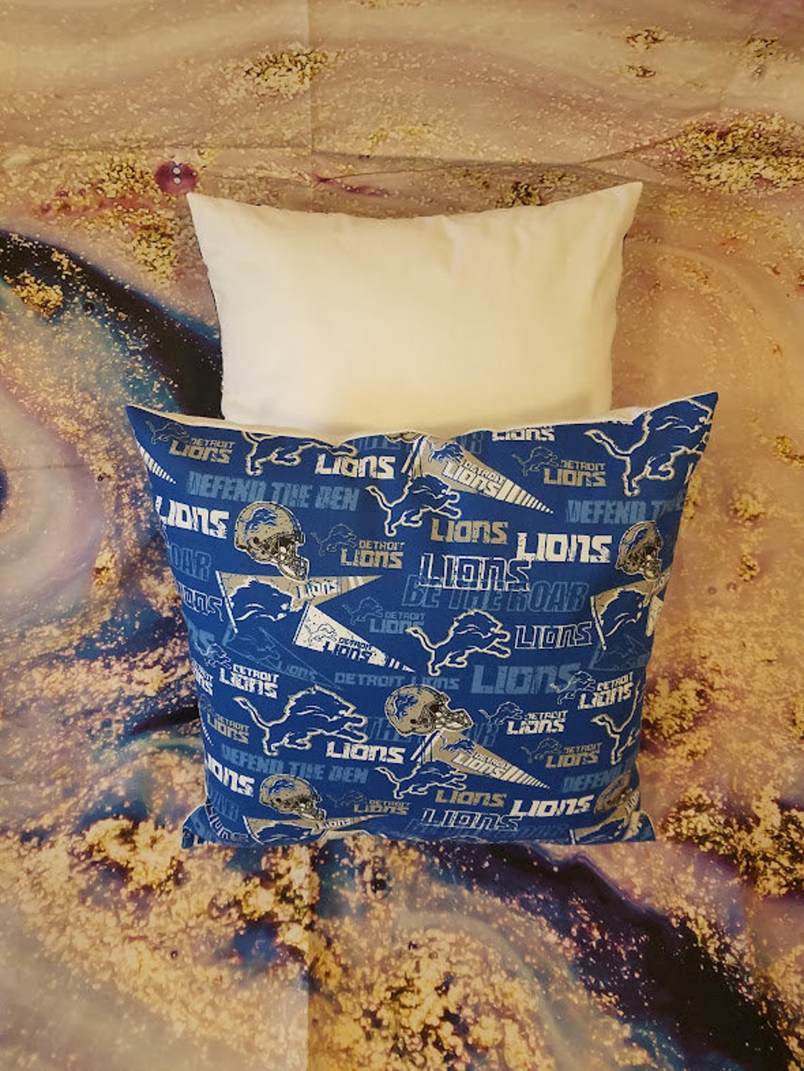 12" X 12" Sports Pillows, NFL Teams, Detroit Lions - Etsy