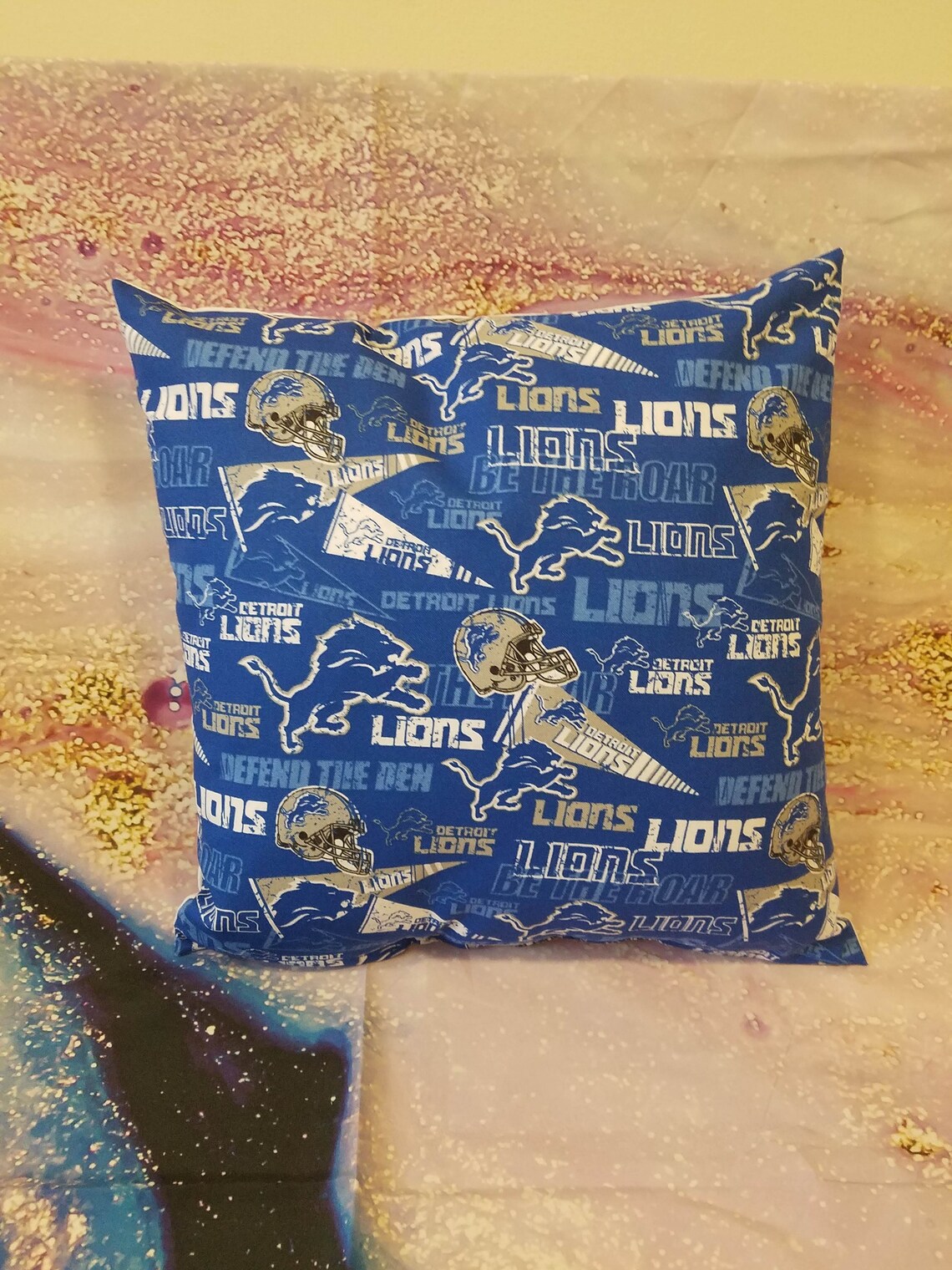 12" X 12" Sports Pillows, NFL Teams, Detroit Lions - Etsy