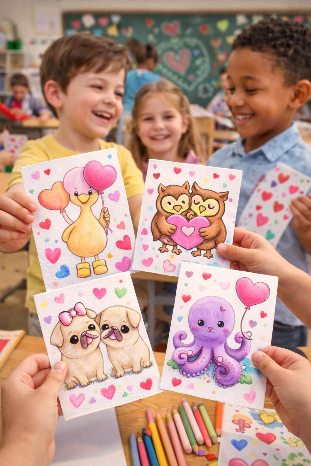 Valentine Heart Clipart Bundle, 59 Cute Heart Illustrations, Printable ...