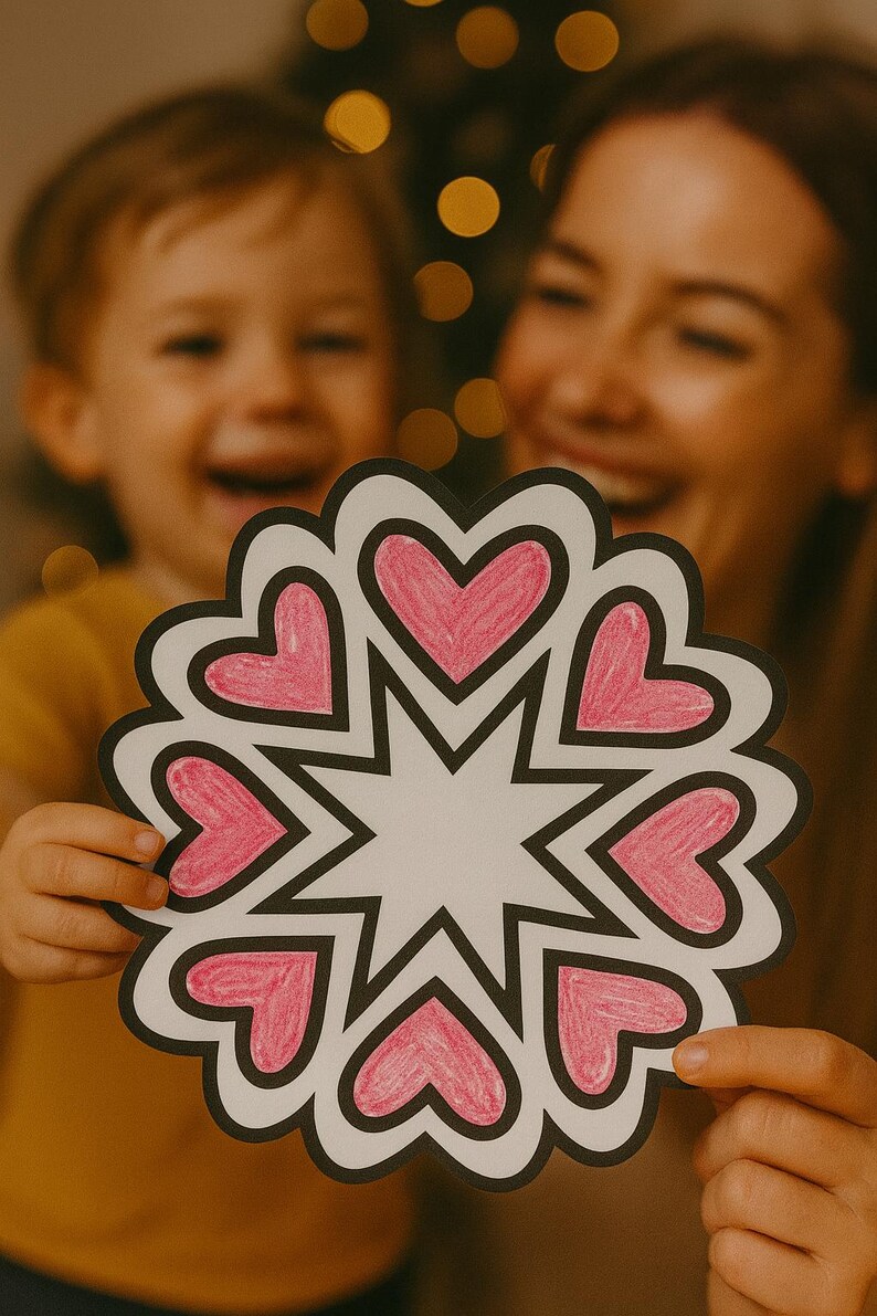 Easy Snowflake Pattern for Toddlers, 4 Und 8-inch Snowflake Template ...