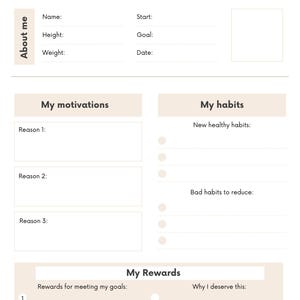 Body Measurements Tracker PDF -before and After Fitness Progress ...