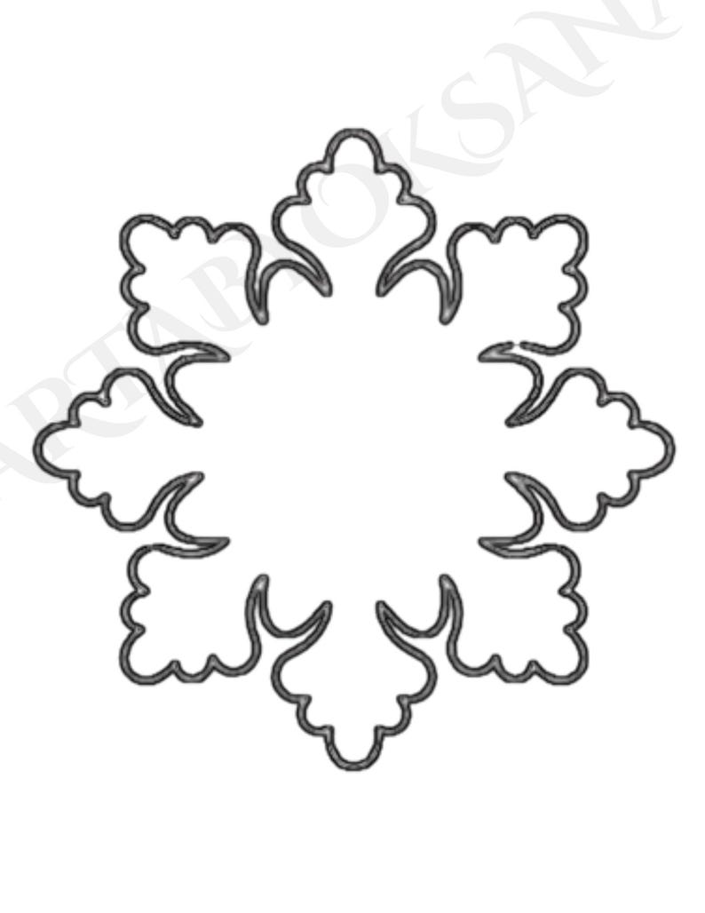 4 Und 8inch Snowflake Template, DIY Snowflake Cutout, Kids Crafts ...