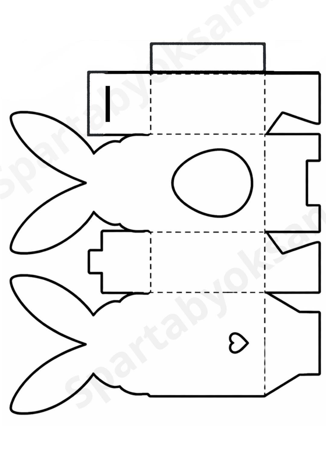 Printable Easter Bunny Box Template + Bonus Bunny SVG, PDF, Bunny Gift ...