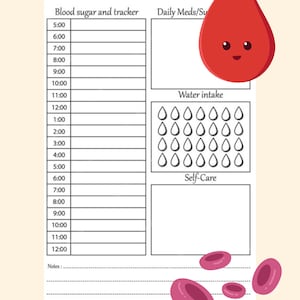 Weekly Diabetes Record PDF Printable Diabetes Tracker Sheet Insulin ...
