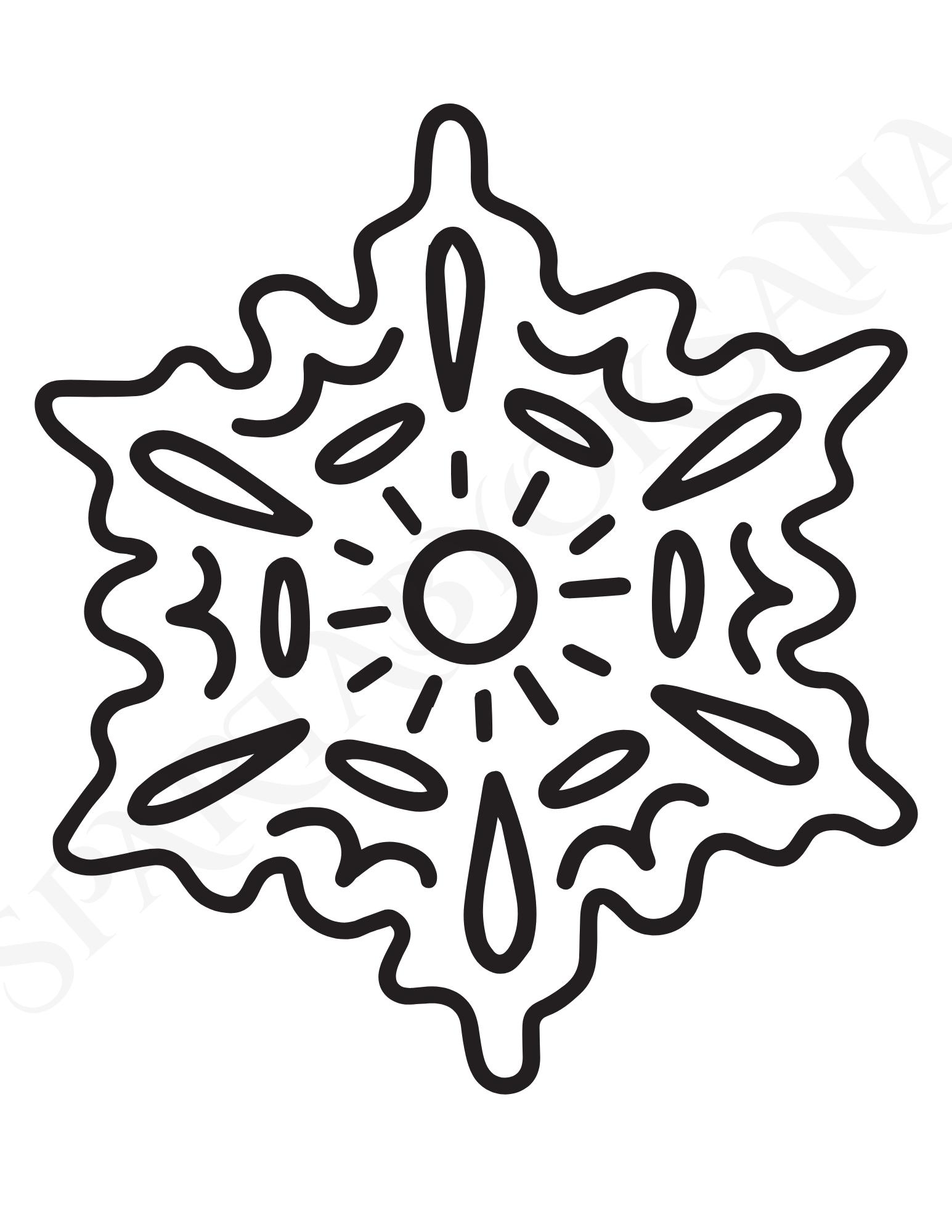 Easy Snowflake Cutout Templates Set, Pages Printable Snowflakes PDF ...