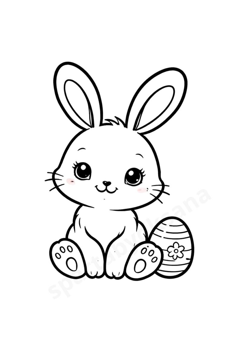 Easter Bunny Template, Kids Crafts, DIY Decor (SVG, PNG Digital ...